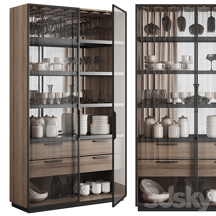 Wardrobe/ Showcase 3D Model Free Download – 3DSky Model Free