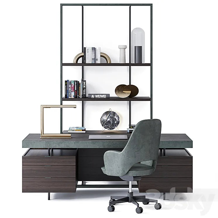 Baxter Bourgeois Office set 3DS Max Model – 3DSky Model Free