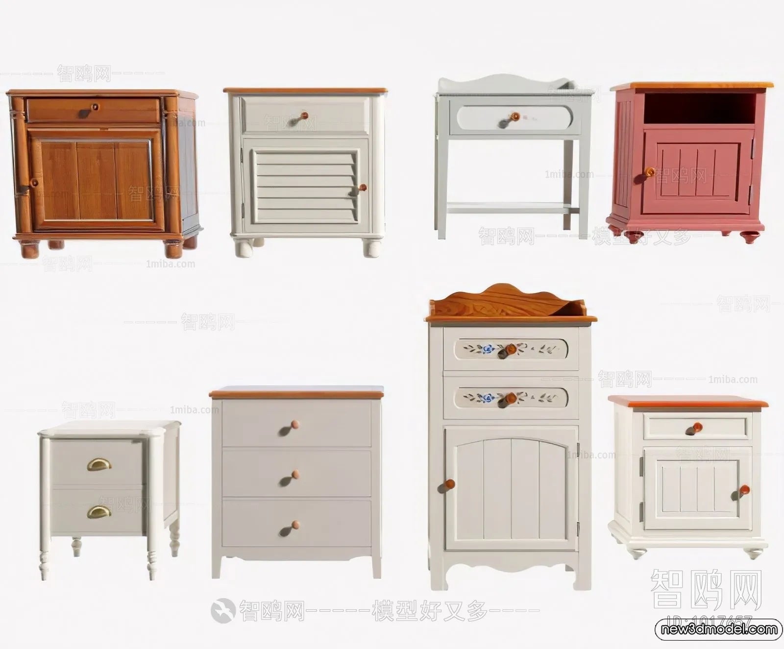 Bedside Tables – 3D Furniture Models – 003 3dsky | Free 3D Model Downl ...