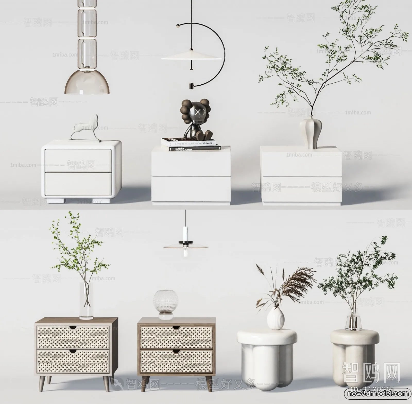 Bedside Tables – 3D Furniture Models – 007 3dsky | Free 3D Model Downl ...