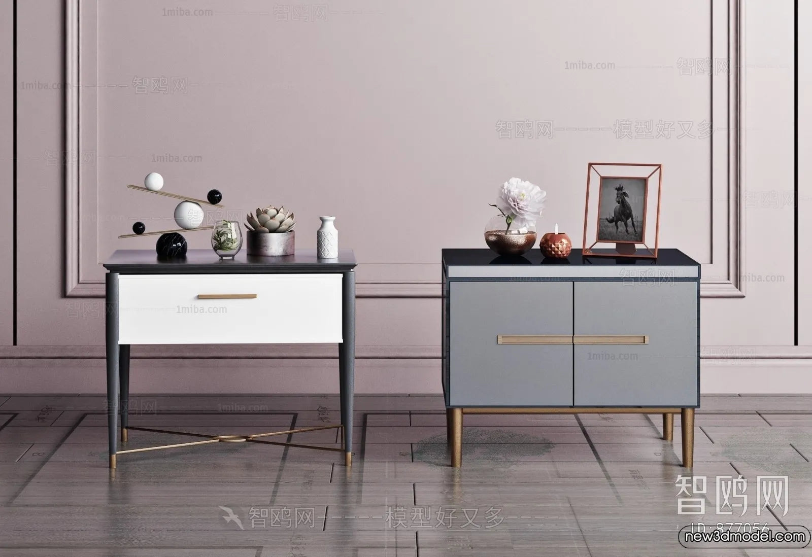 Bedside Tables – 3D Furniture Models – 032 3dsky | Free 3D Model Downl ...