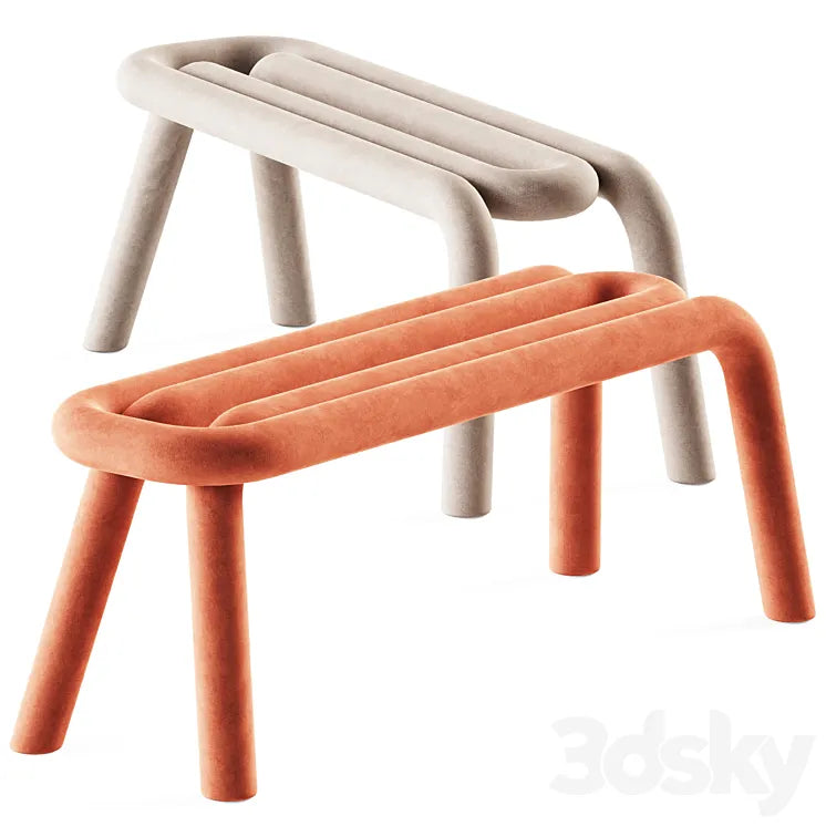 Bench Bold by Mustache \/ Upholstered bench 3DS Max Model – 3DSky Model ...