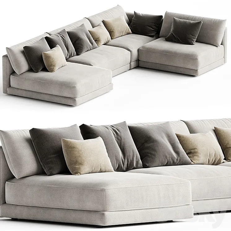 Blanche Katarina Corner Couch Sofa N1 3DS Max Model – 3DSky Model Free