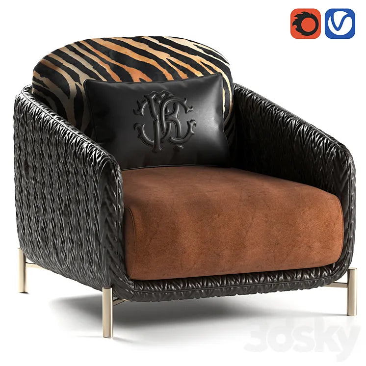 Clifton armchair by Roberto Cavalli 3DS Max Model – 3DSky Model Free