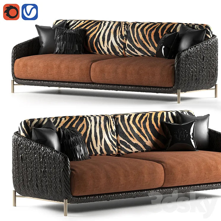 Clifton sofa by Roberto Cavalli Home 3DS Max Model – 3DSky Model Free
