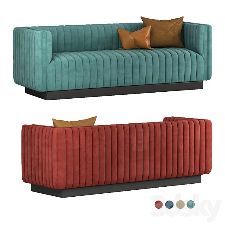Conjure Tufted Velvet Sofa in Emerald 3DS Max Model – 3DSky Model Free