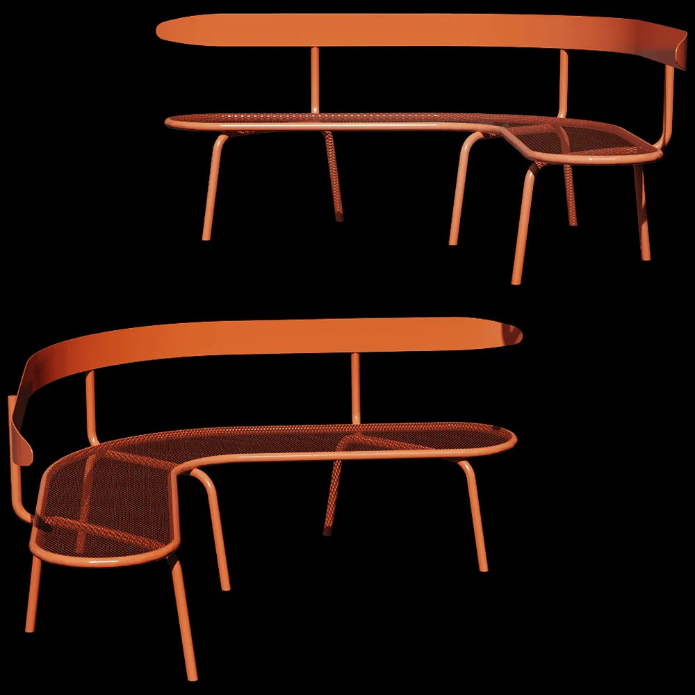 CORE objects – Corner bench Spider 3ds Max – 3DSky Model Free