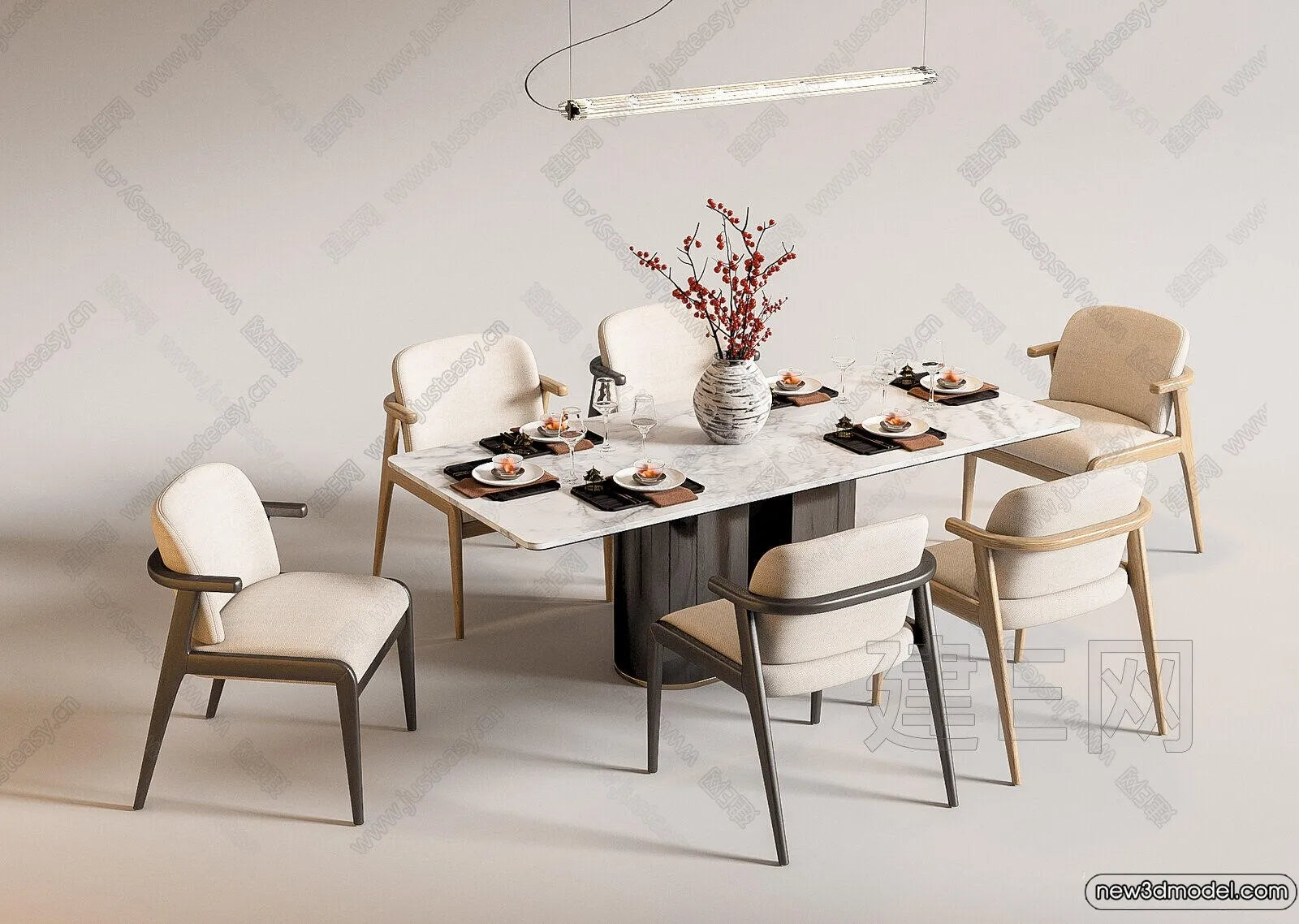 Dining Table – 3D Models – 3D Furniture Models for Interior – 049 ...