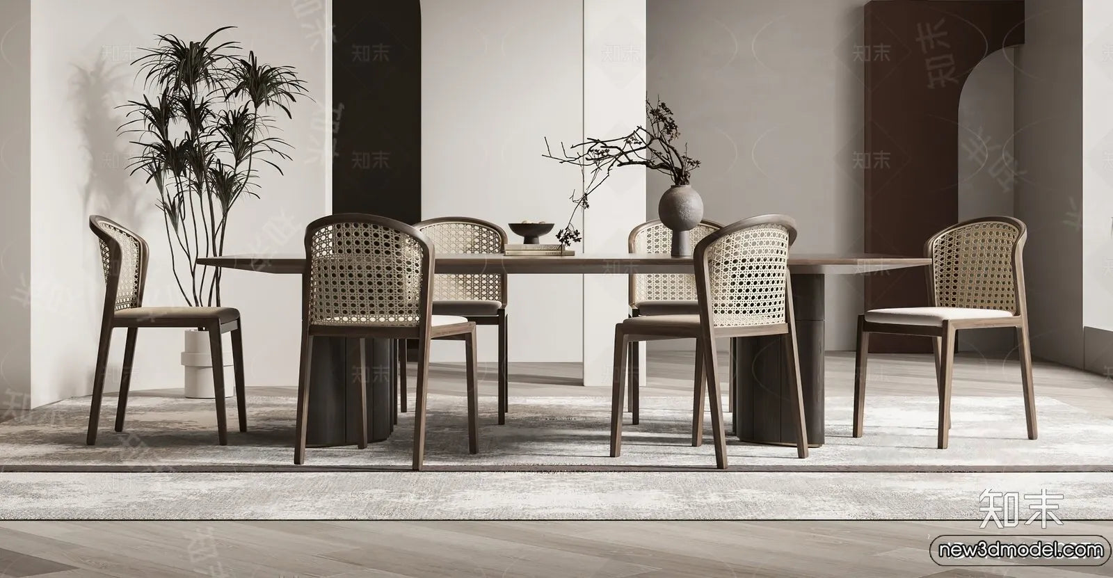 Dining Table – 3D Models – 3D Furniture Models for Interior – 076 ...