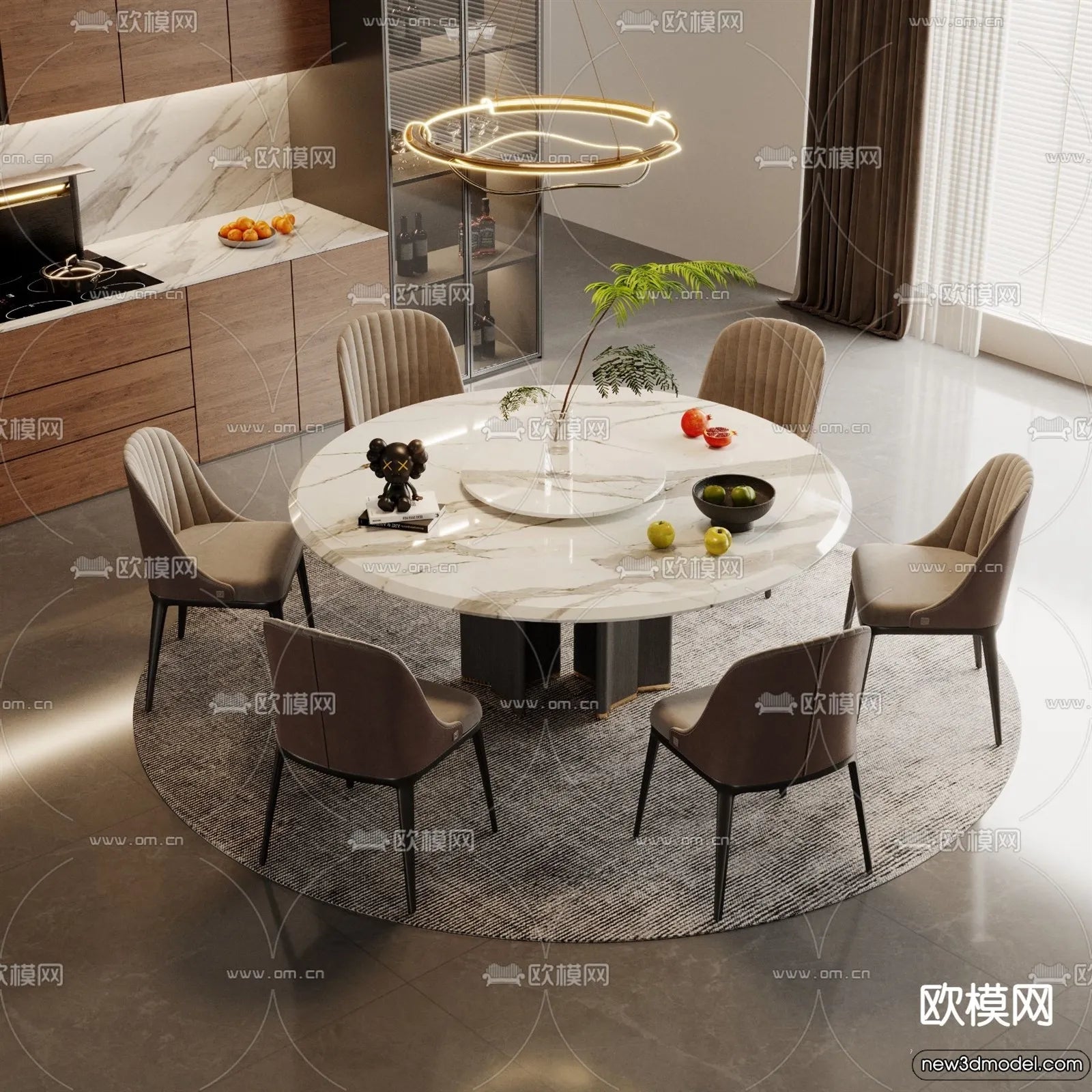 Dining Table – 3D Models – 3D Furniture Models for Interior – 119 ...