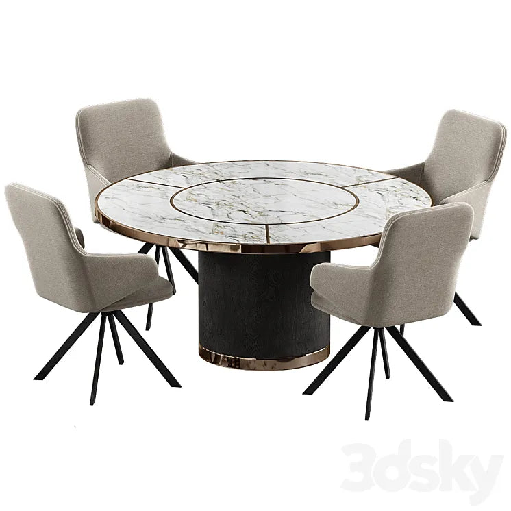 Dining talbe SOFTLINE NUUK and Reflex SIGNORE DEGLI ANELLI 3DS Max Mod ...