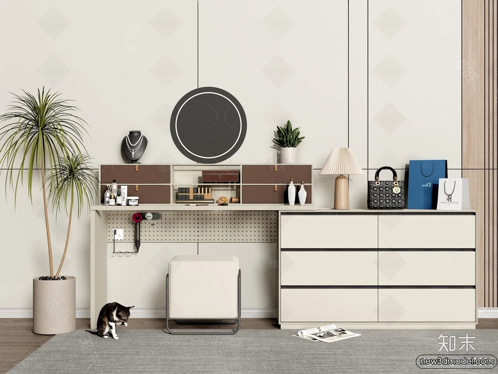 Dressing Table – 3D Models – 3D Furniture Models for Interior – 040 ...