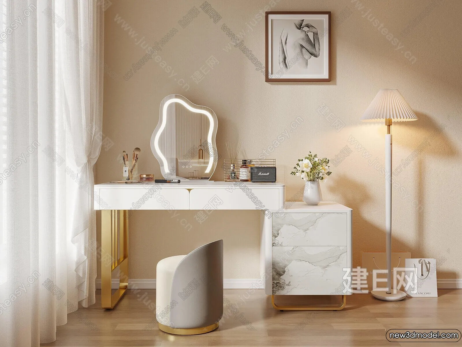 Dressing Table – 3D Models – 3D Furniture Models for Interior – 043 ...