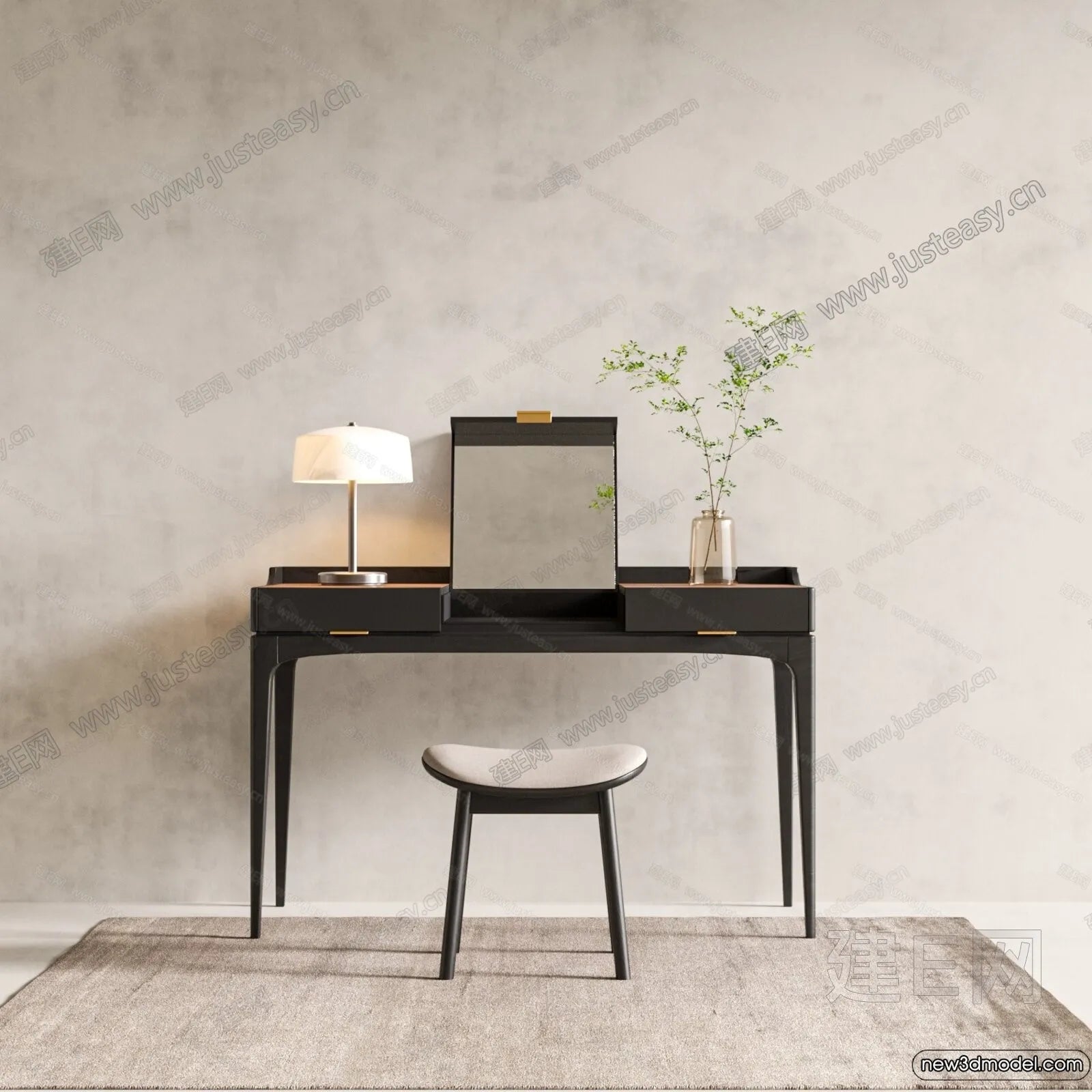 Dressing Table – 3D Models – 3D Furniture Models for Interior – 050 ...