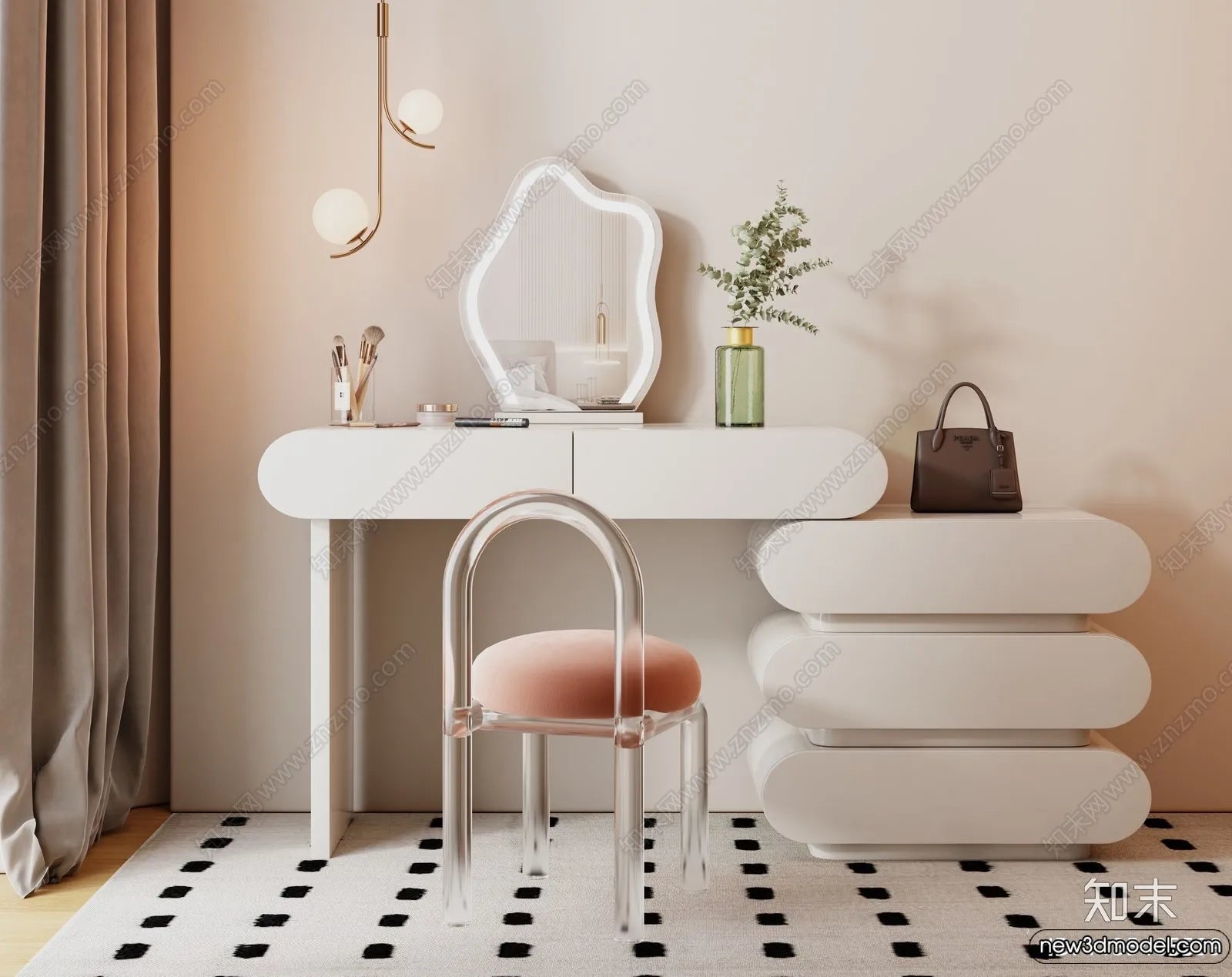 Dressing Table – 3D Models – 3D Furniture Models for Interior – 064 ...