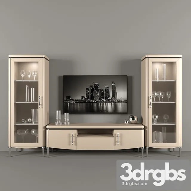 Dv home collection. tv unit – display case 3dsmax Download – 3DSky ...