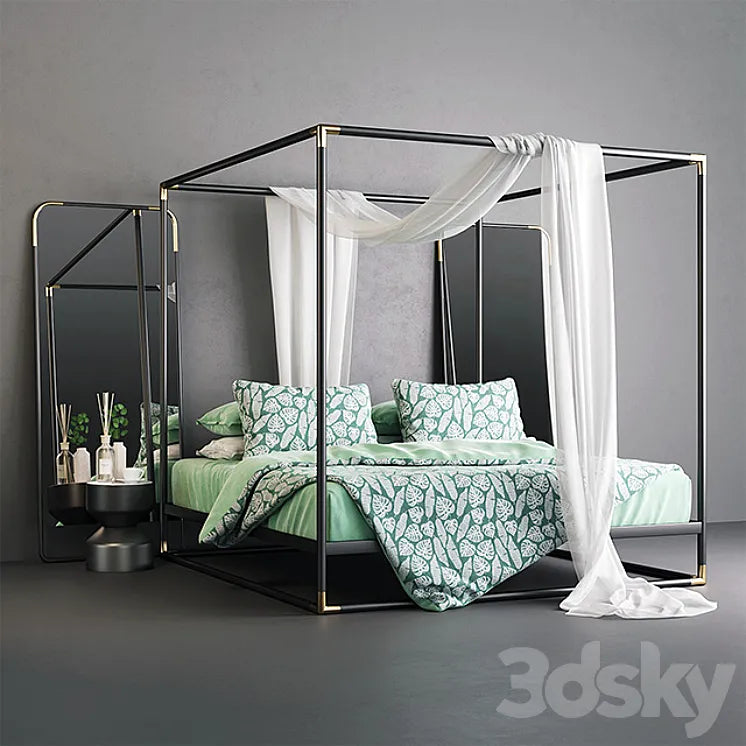 Frame Canopy Bed 3DS Max Model – 3DSky Model Free