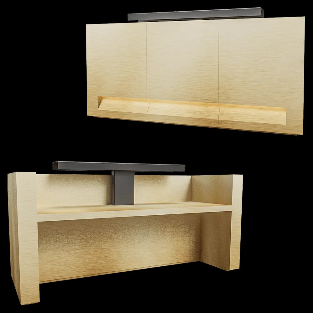 Isomi – Desk Blok Brass 3ds Max – 3DSky Model Free