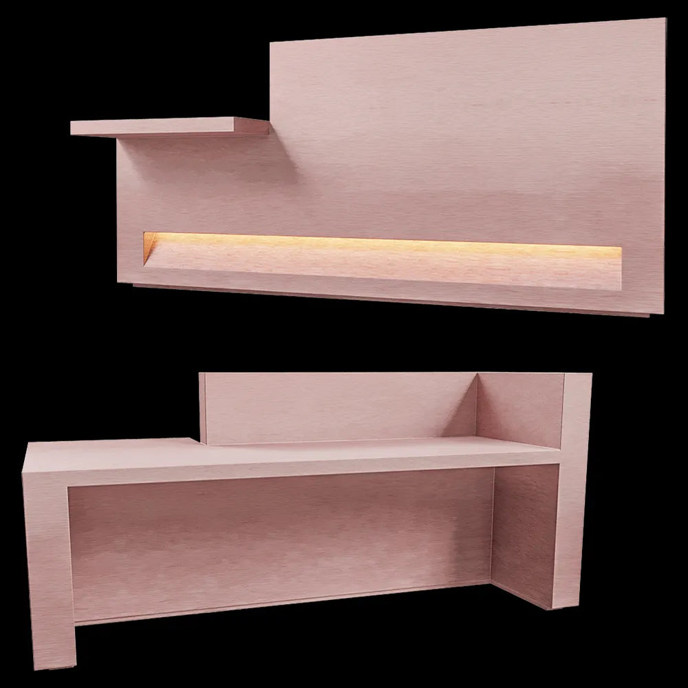 Isomi – Desk Blok Copper 3ds Max – 3DSky Model Free