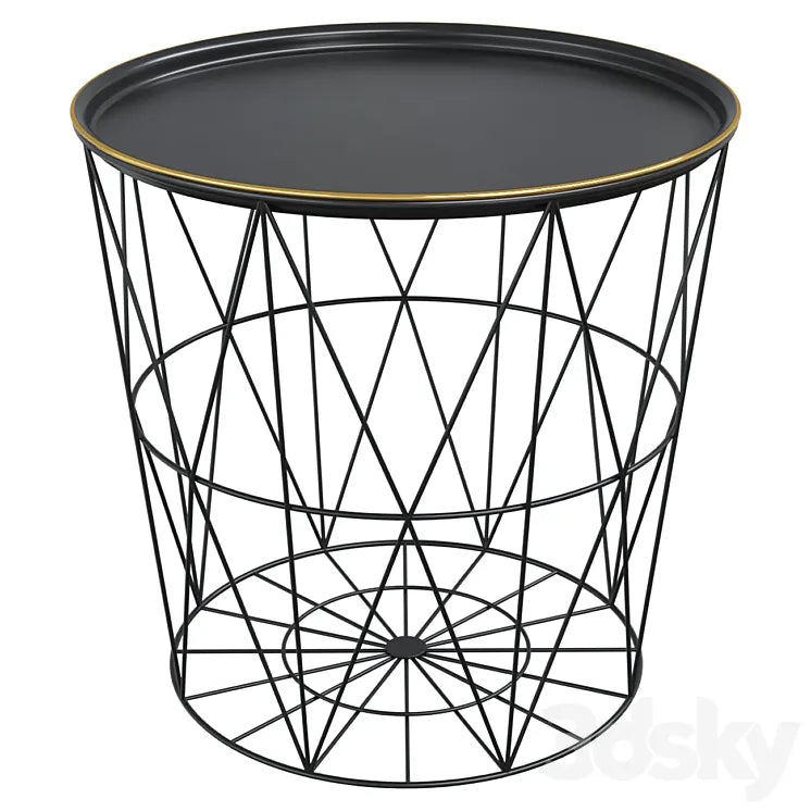 KALO Black Metal Wire Side Table 3DS Max Model – 3DSky Model Free