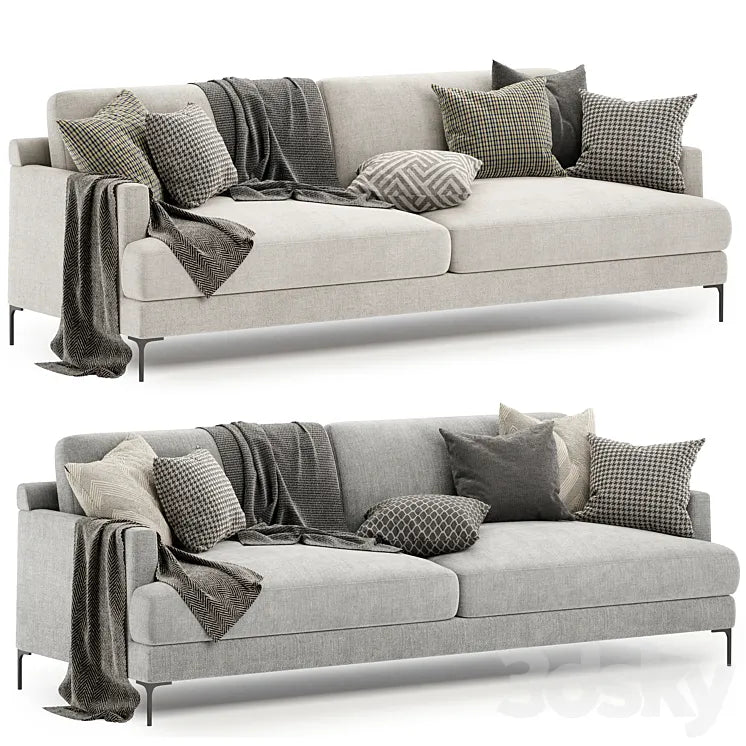 Laura 3.5 seat sofa 3DS Max Model – 3DSky Model Free
