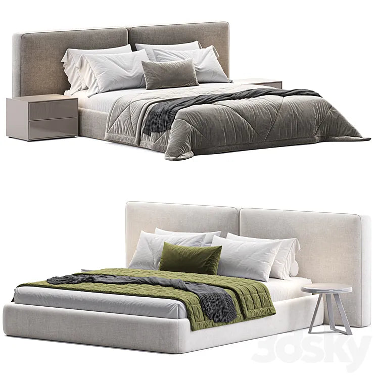 Loca Long Bed 3DS Max Model – 3DSky Model Free