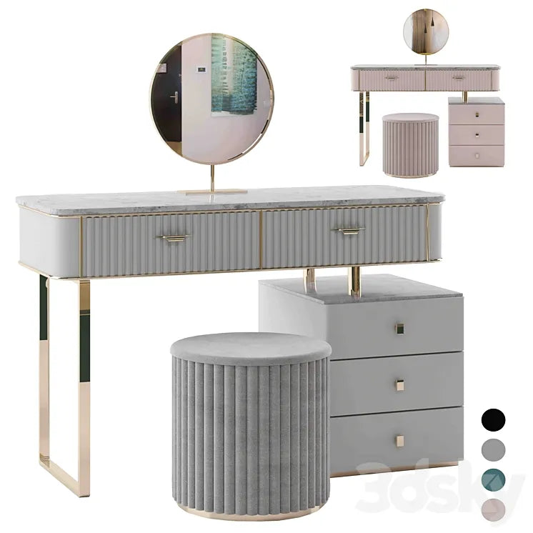 Makeup Vanity Set 02 3DS Max Model – 3DSky Model Free