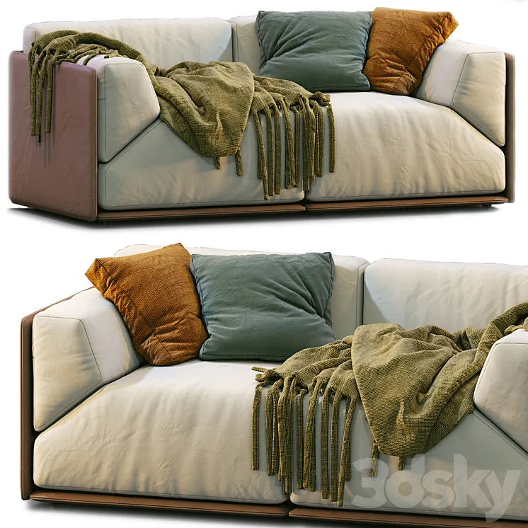 Meridiani Leather Sofa Bacon 3DS Max Model – 3DSky Model Free