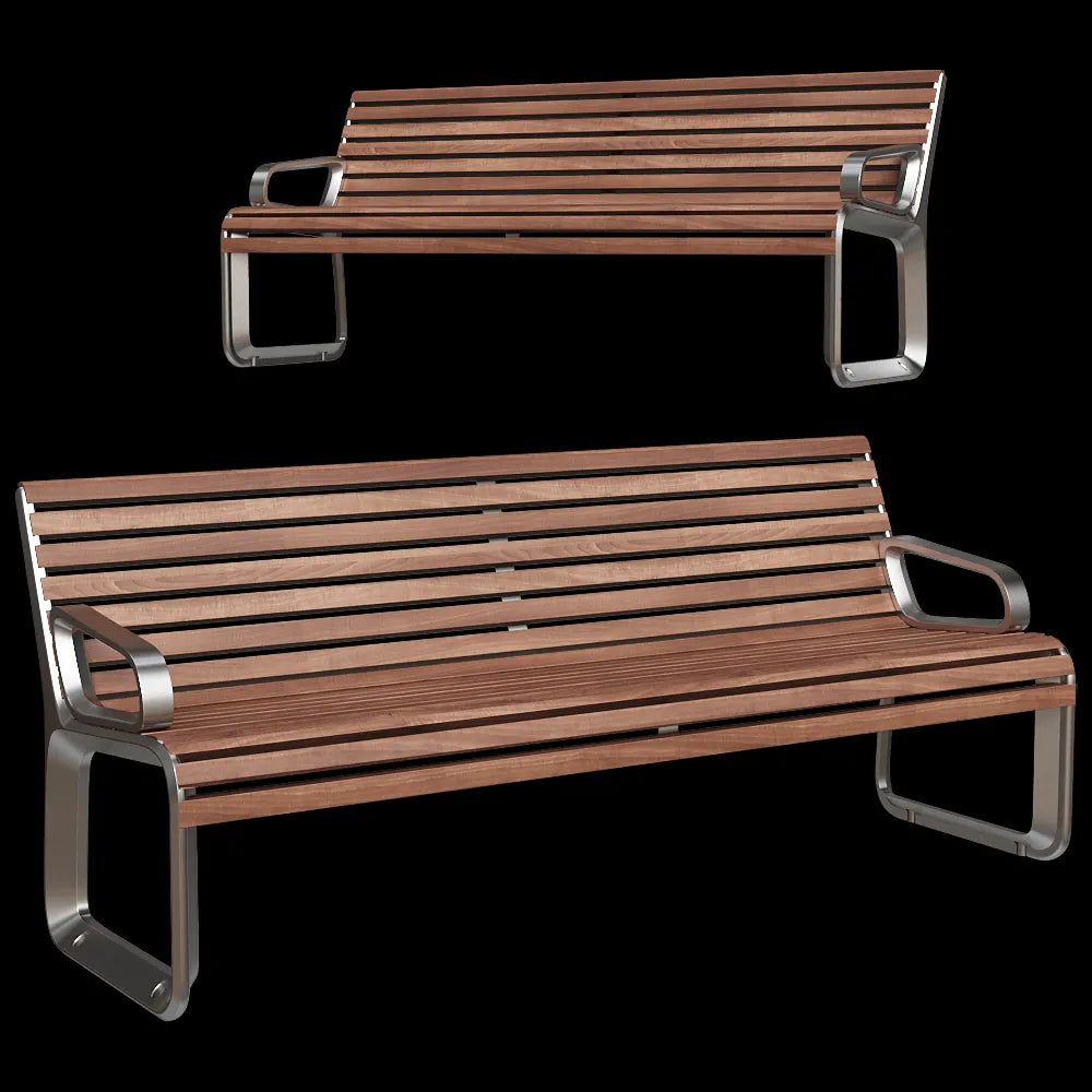 mmcité – Bench PORTIQOA 3ds Max – 3DSky Model Free