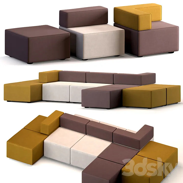 Modular sofa upholstered furniture 3DS Max Model – 3DSky Model Free