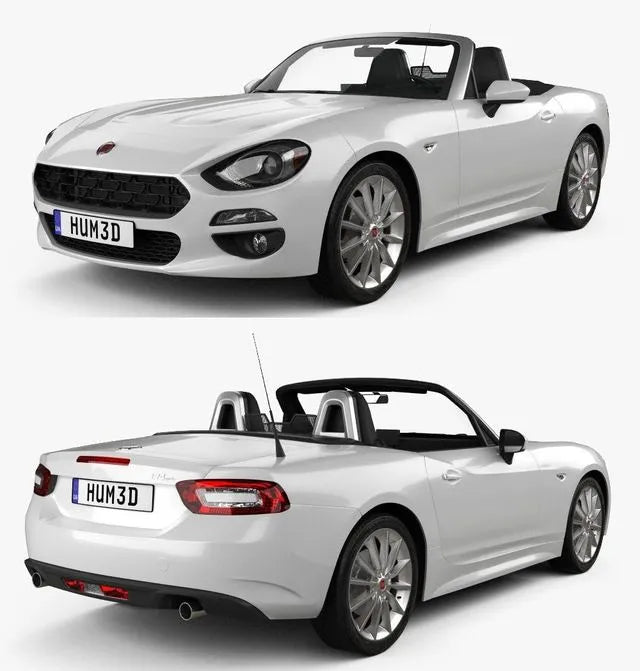 PBR Game 3D Models – Fiat 124 Spider 2017 – 3DSky Model Free
