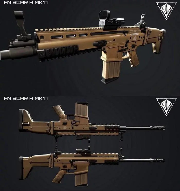 PBR Game 3D Models – FN ScarH MK17 – 3DSky Model Free