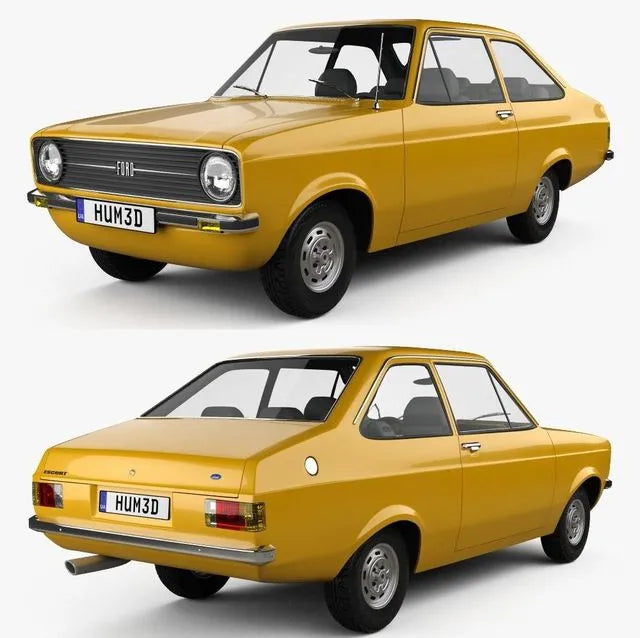 PBR Game 3D Models – Ford Escort (EU) 1975 – 3DSky Model Free
