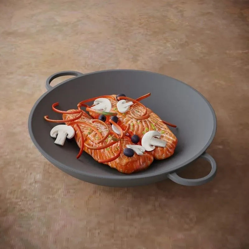 PBR Game 3D Models – Fresh Salmon with Herbs – 3DSky Model Free