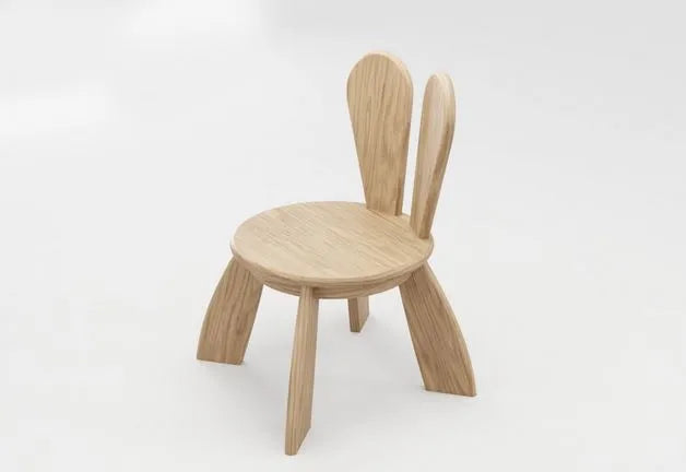 PBR Game 3D Models – Kid Wooden Minimalistic Chair – 3DSky Model Free