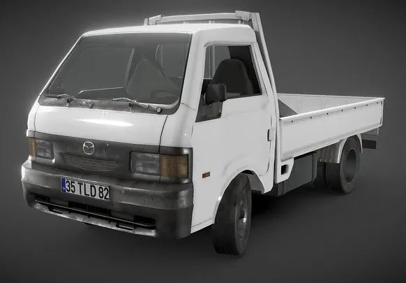 PBR Game 3D Models – Mazda E 2200 Pickup Truck – 3DSky Model Free