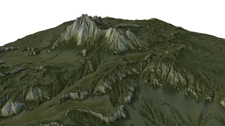 PBR Game 3D Models – Mountain Terrain Landscape – 3DSky Model Free