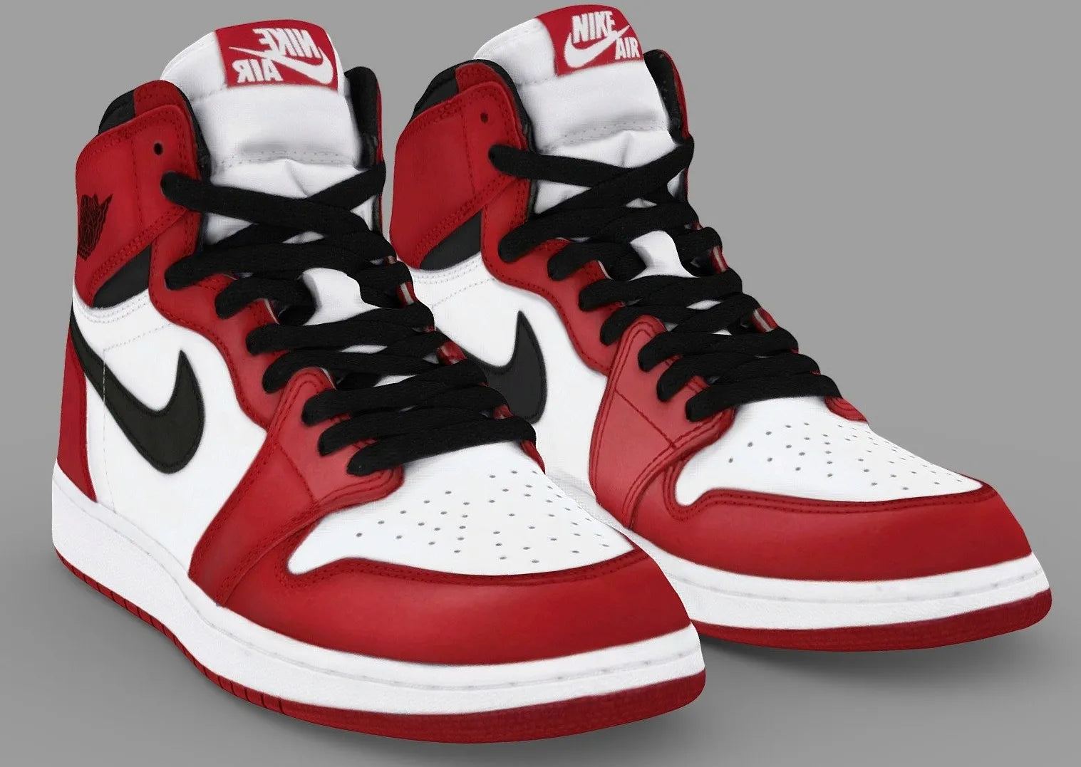 PBR Game 3D Models – Nike Air Jordan 1 Retro Chicago – 3DSky Model Free