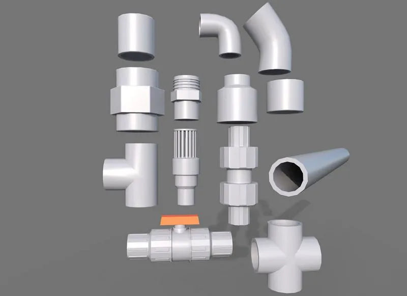 PBR Game 3D Models – Plastic Pipes – 3DSky Model Free
