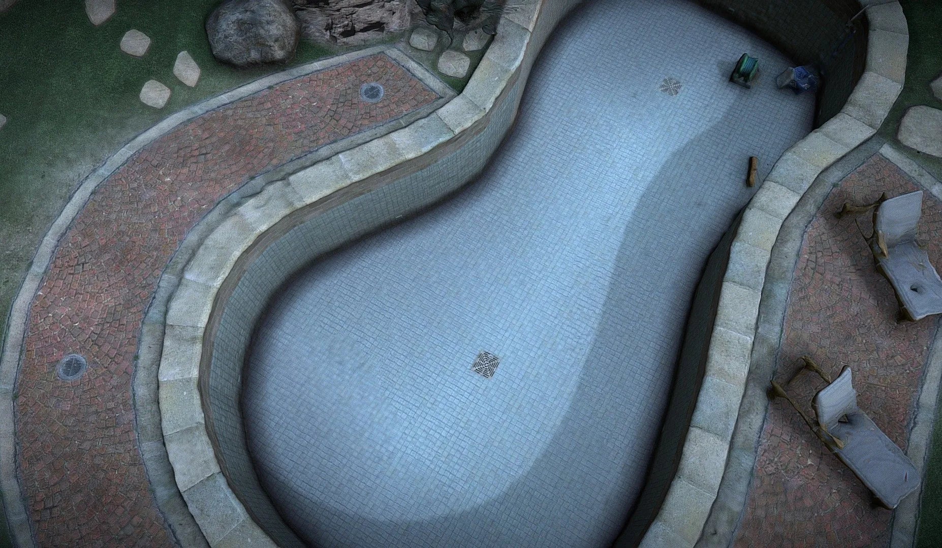 PBR Game 3D Models – Swimming Pool 3D Scan – 3DSky Model Free