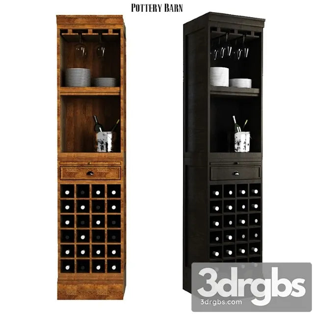 Pottery barn modular bar with wine grid tower 3dsmax Download – 3DSky ...