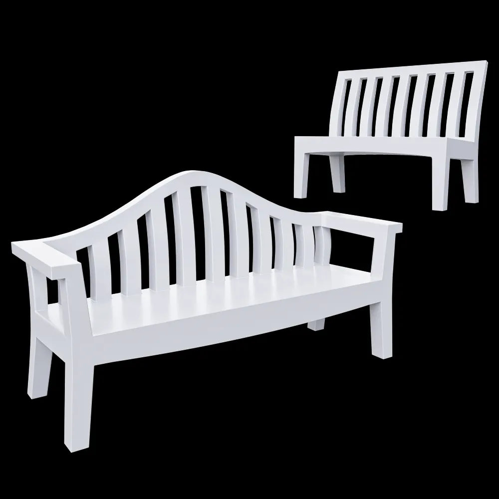 Serralunga – Bench Giuletta 3ds Max – 3DSky Model Free