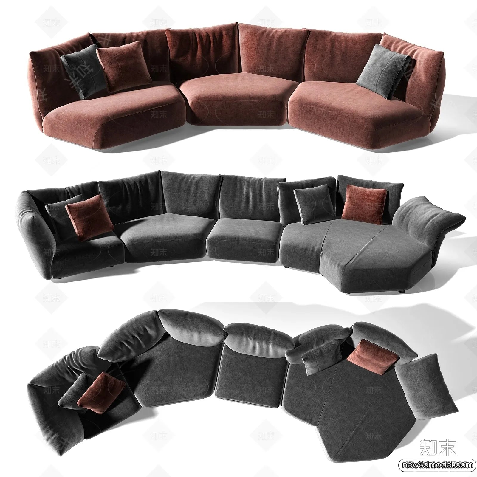 Sofa 3D Models – 3D Furniture for Living Room – 3D Interior – 276 ...