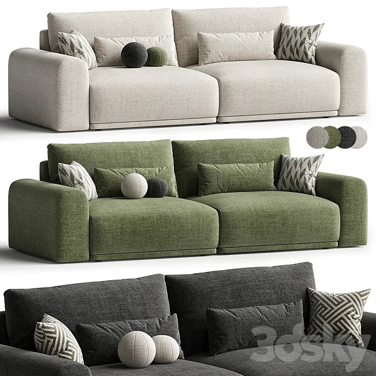 Sofa Straight Grail 3DS Max Model – 3DSky Model Free