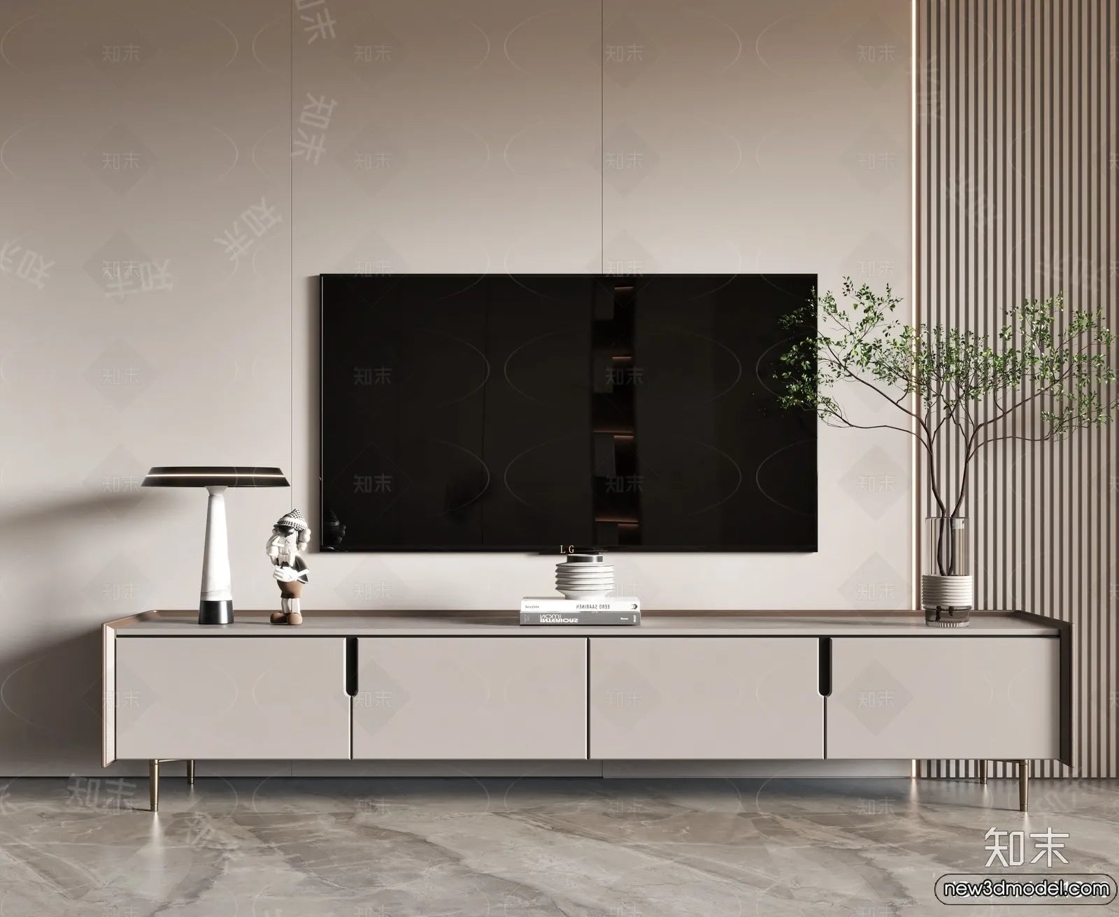 TV Cabinet 3D Models – 3D Furniture for Interior Design – 032 – 3DSky ...