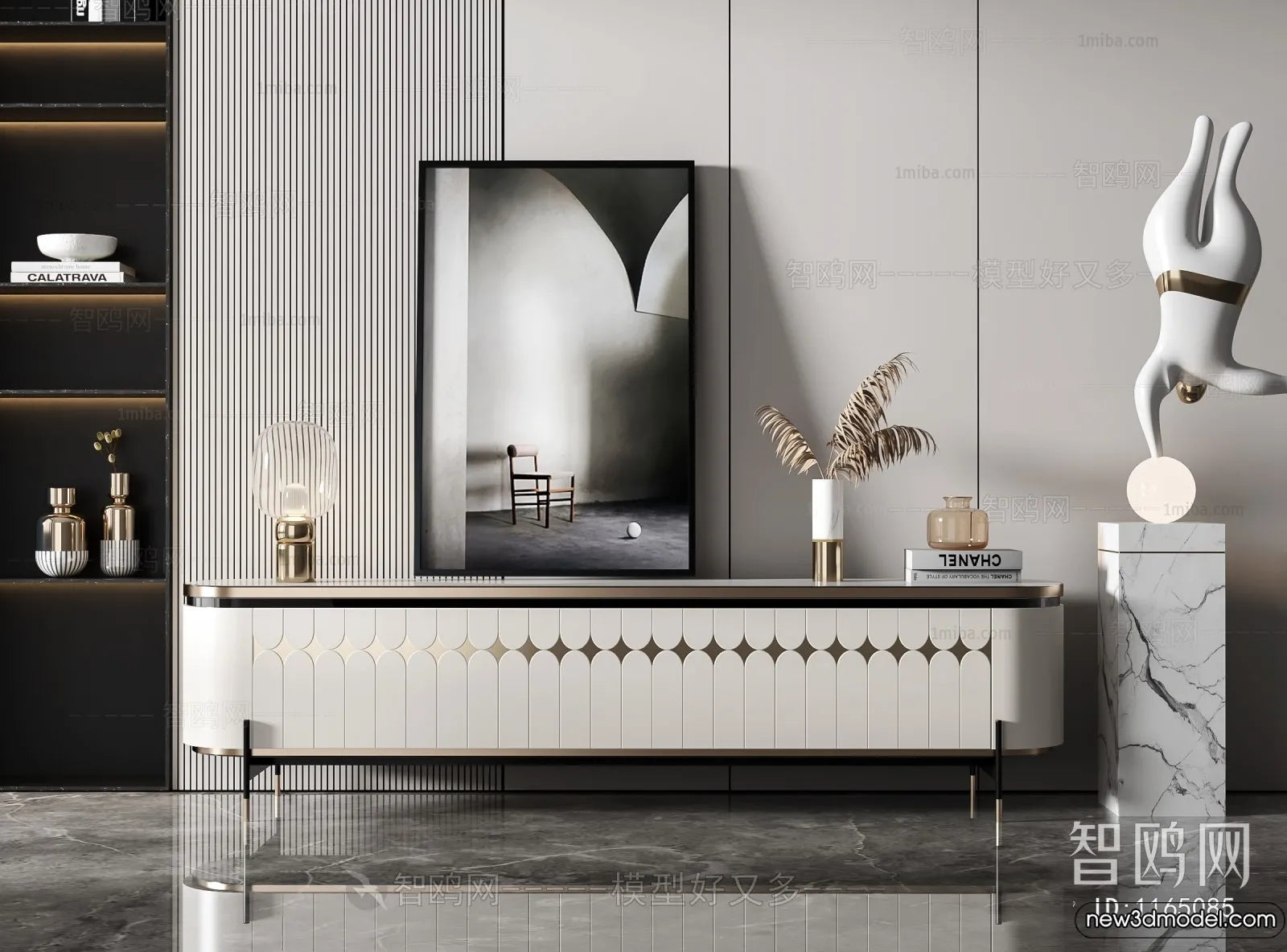 TV Cabinet 3D Models – 3D Furniture for Interior Design – 038 – 3DSky ...