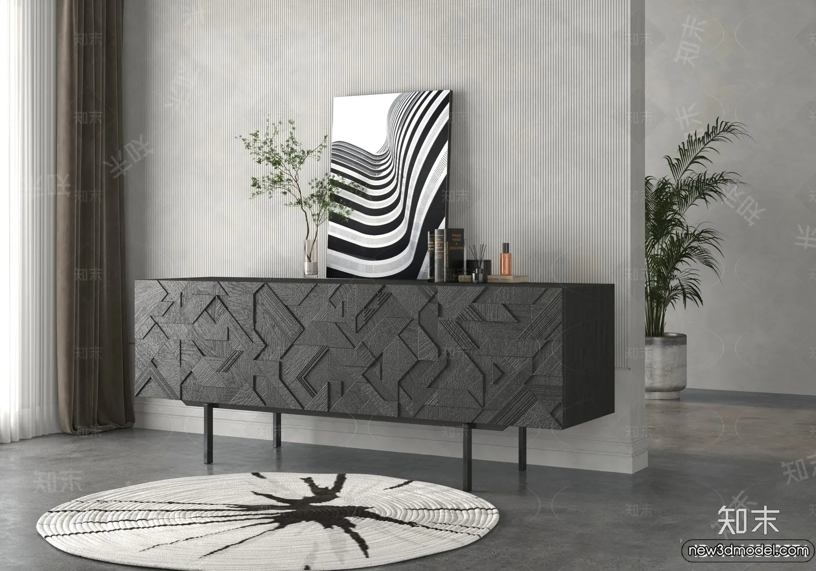 TV Cabinet 3D Models – 3D Furniture for Interior Design – 046 – 3DSky ...