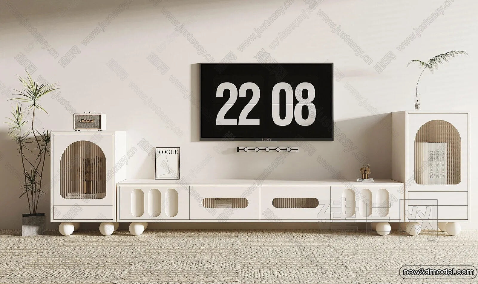 TV Cabinet 3D Models – 3D Furniture for Interior Design – 071 – 3DSky ...