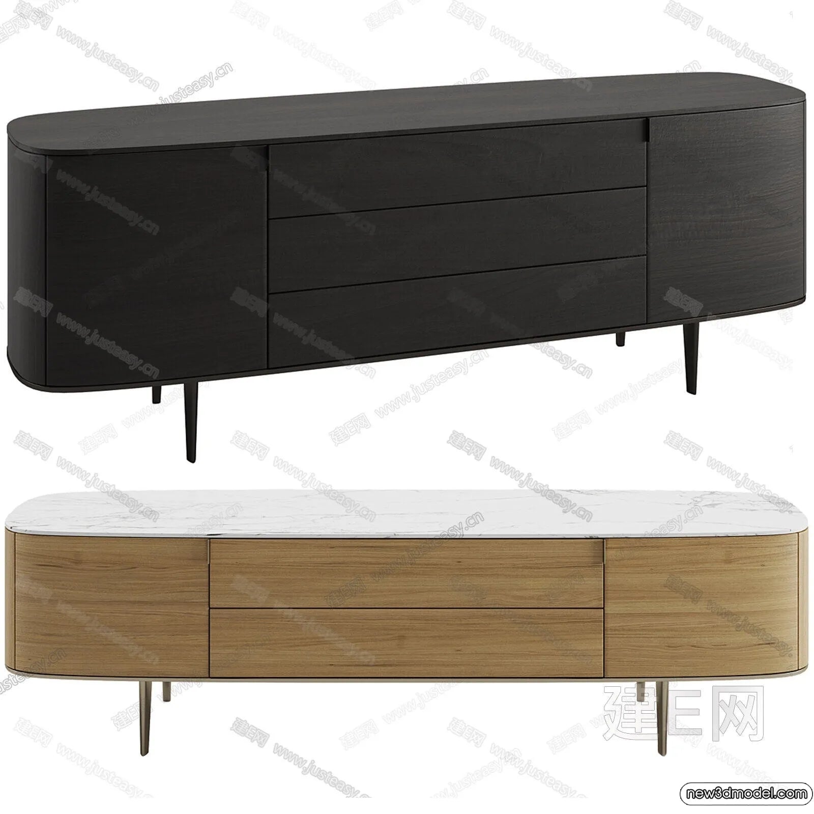 TV Cabinet 3D Models – 3D Furniture for Interior Design – 072 – 3DSky ...