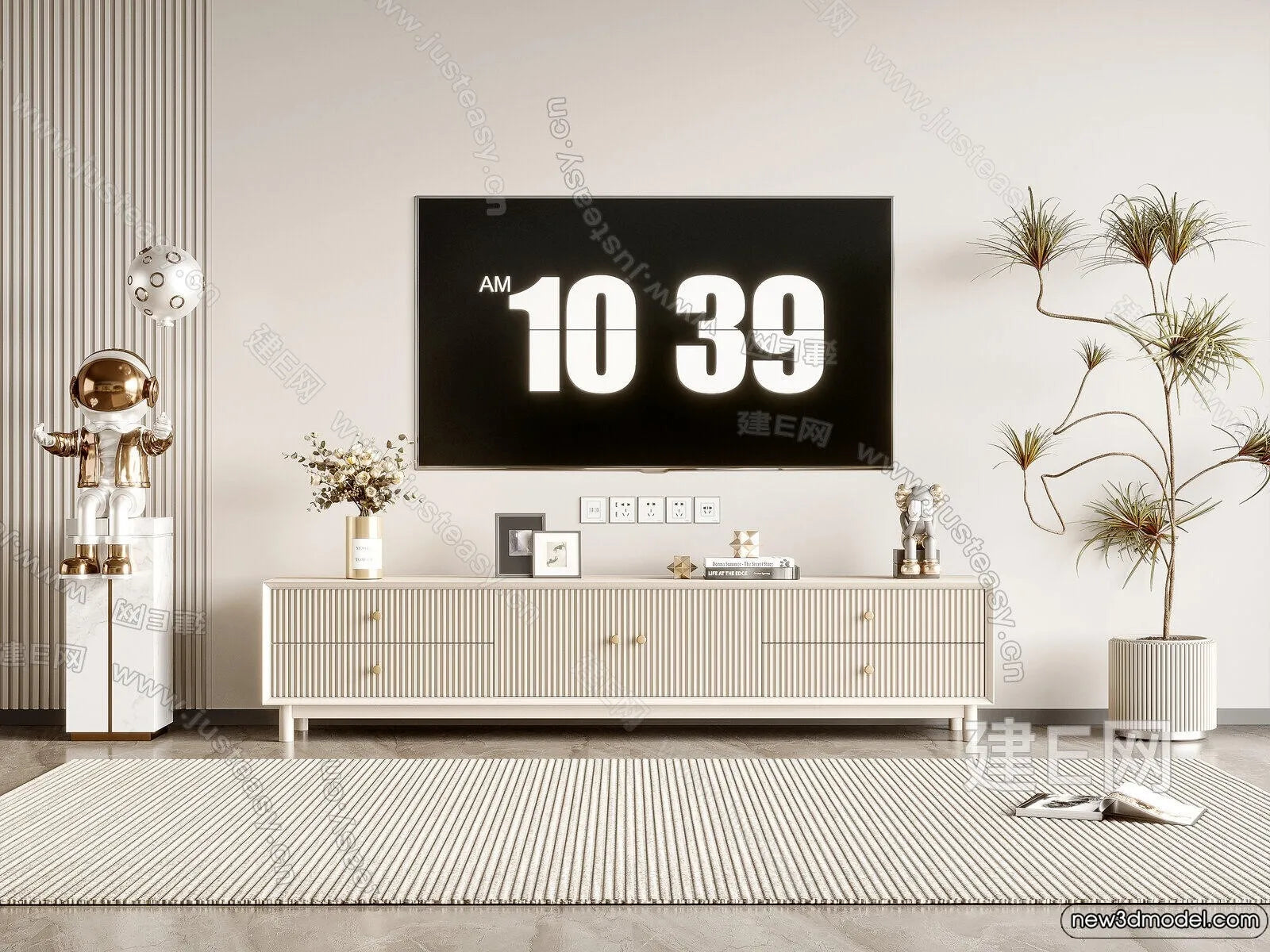 TV Cabinet 3D Models – 3D Furniture for Interior Design – 075 – 3DSky ...